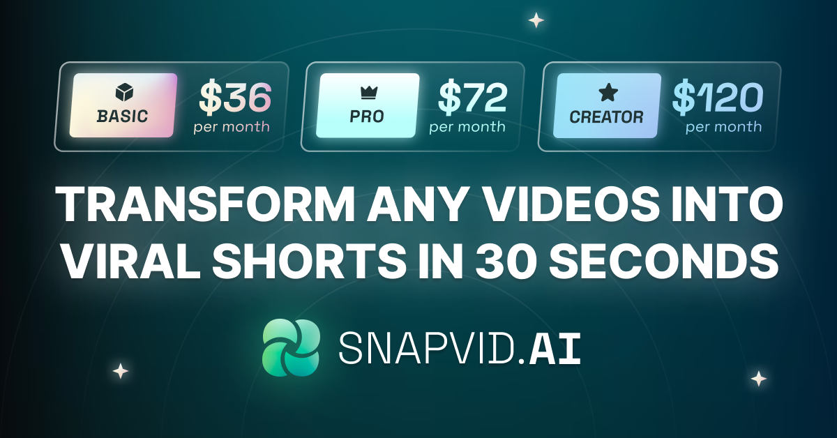 SNAPVID Pricing